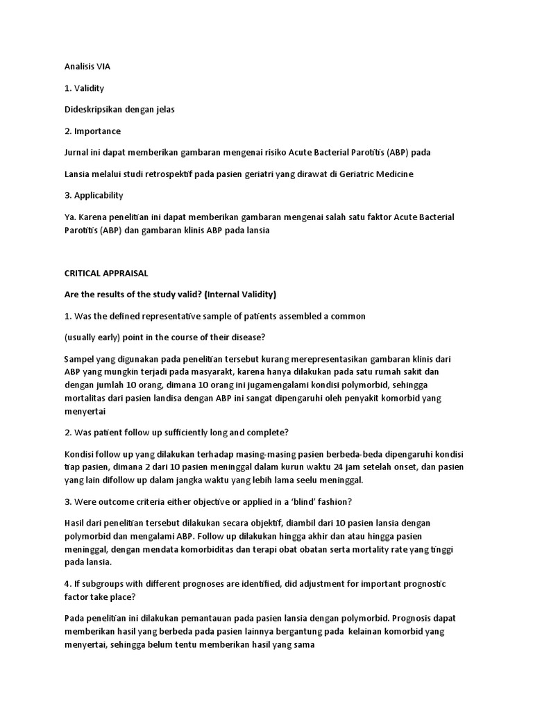 Jurding Analisis VIA | PDF