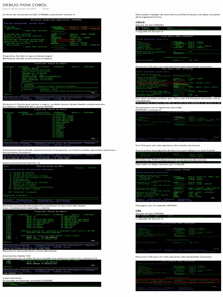Debug PGM Cobol | PDF