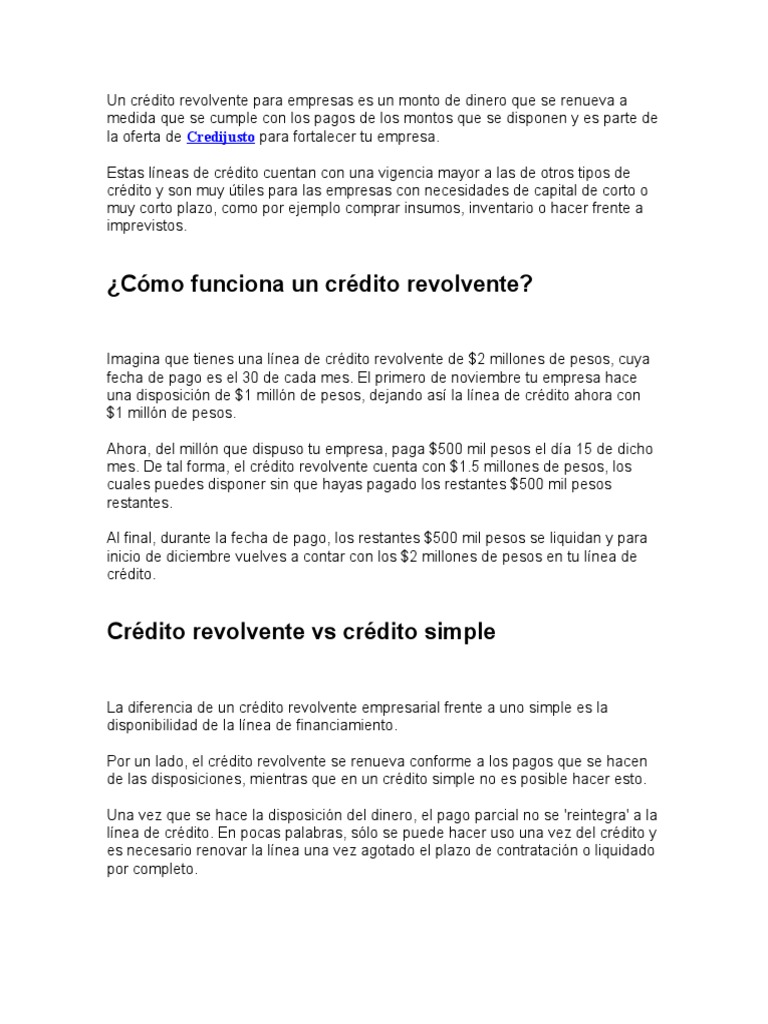 Credito Revolvente | PDF | Tarjeta de crédito | Crédito