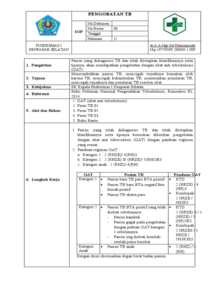 Pengobatan Pasien TB | PDF