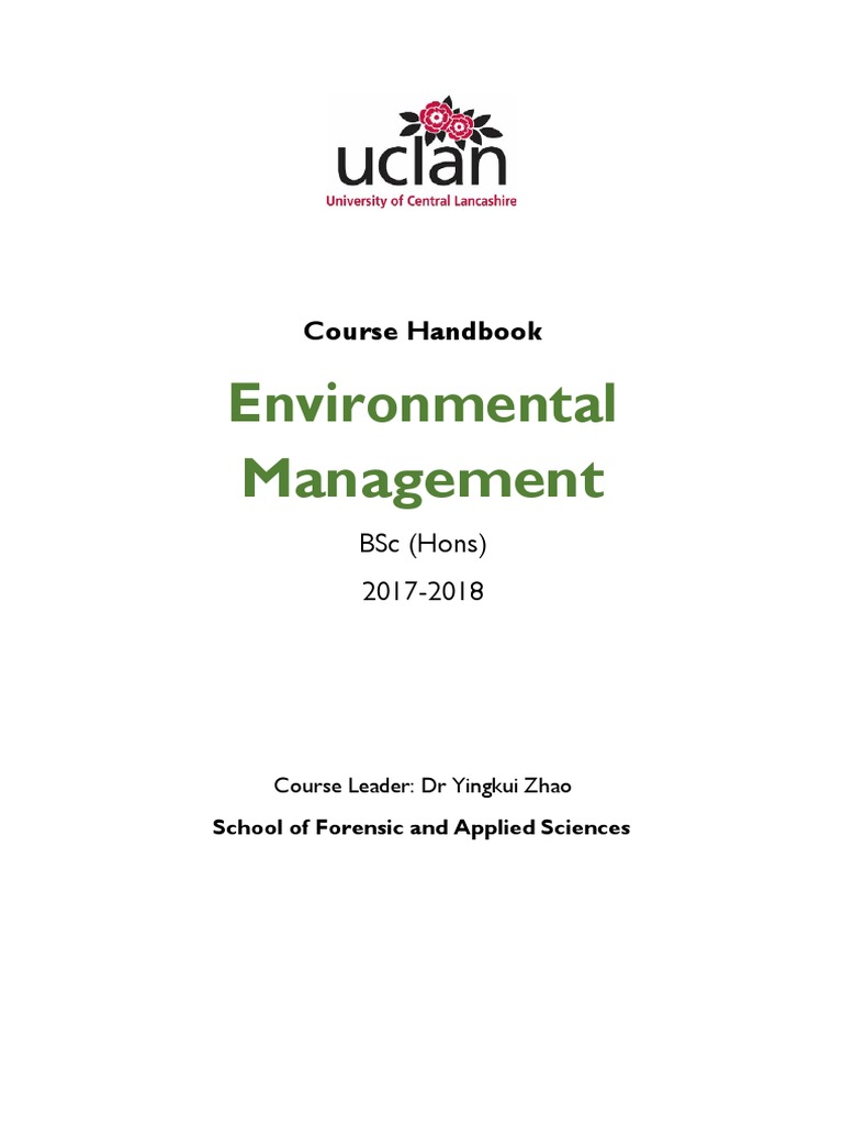 UCLan BSc Environmental Management Handbook | PDF | Turnitin | Geography