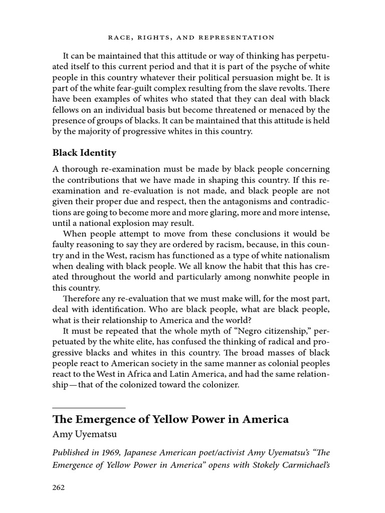 Uyematsu-Emergence Yellow Power | PDF | Discrimination & Race Relations ...