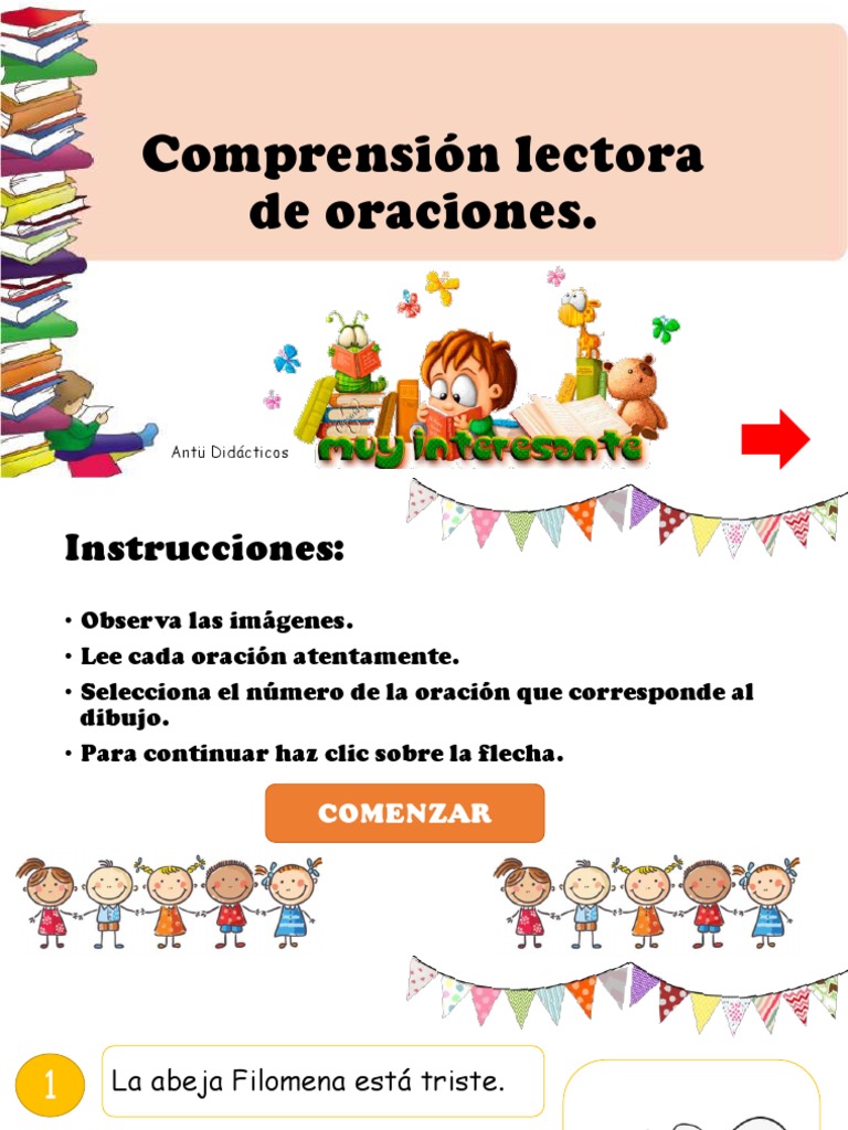 Comprension Lectora de Oraciones | PDF