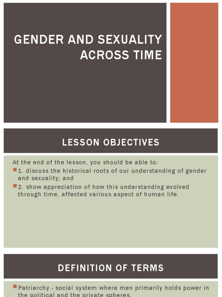 Lesson 2-Gender and Sexuality Across Time | PDF | Patriarchy | Woman