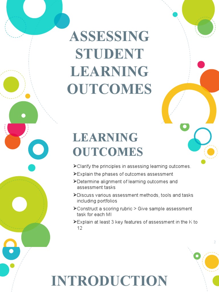 Lesson 4-Assessing Student Learning Outcomes | PDF | Educational Assessment | Learning
