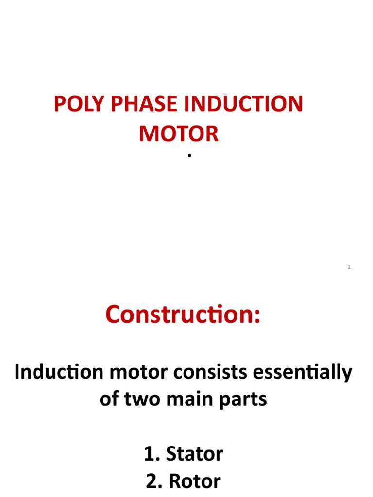 Poly Phase Induction Motor | PDF | Electric Motor | Electromagnetic ...