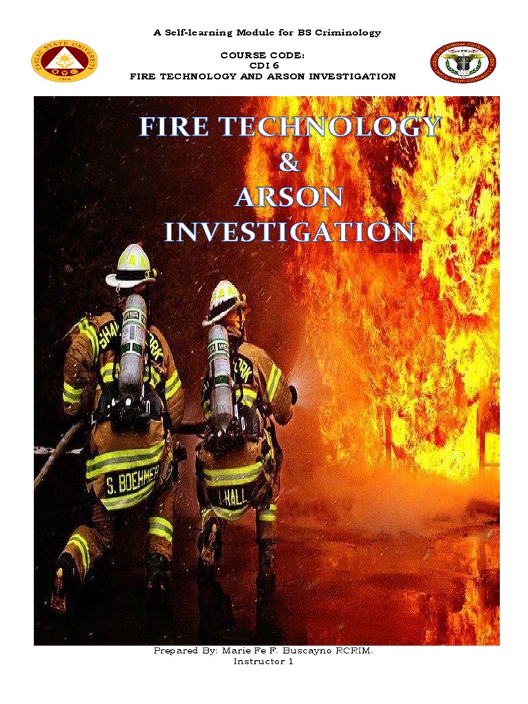 Student's Copy Module Fire Technology and Arson Investigation | PDF ...