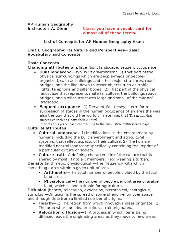 AP Human Geography | PDF | Social Science | History