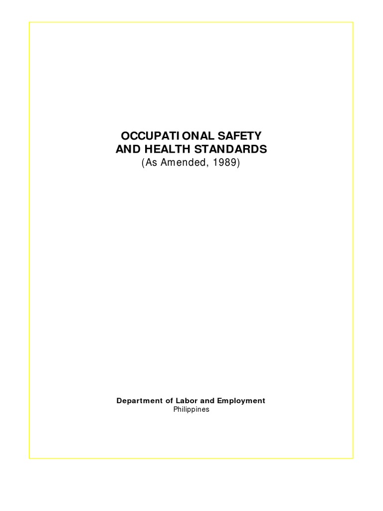 OSHC Standards | PDF | Occupational Safety And Health | Safety