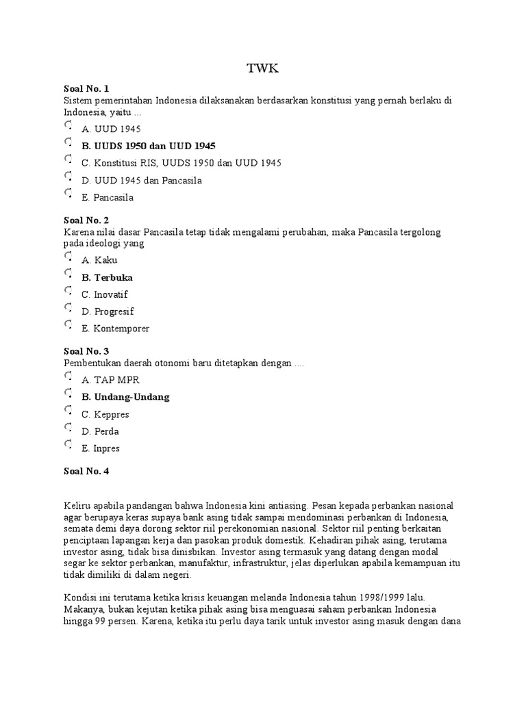 TWK 2 | PDF | Politik