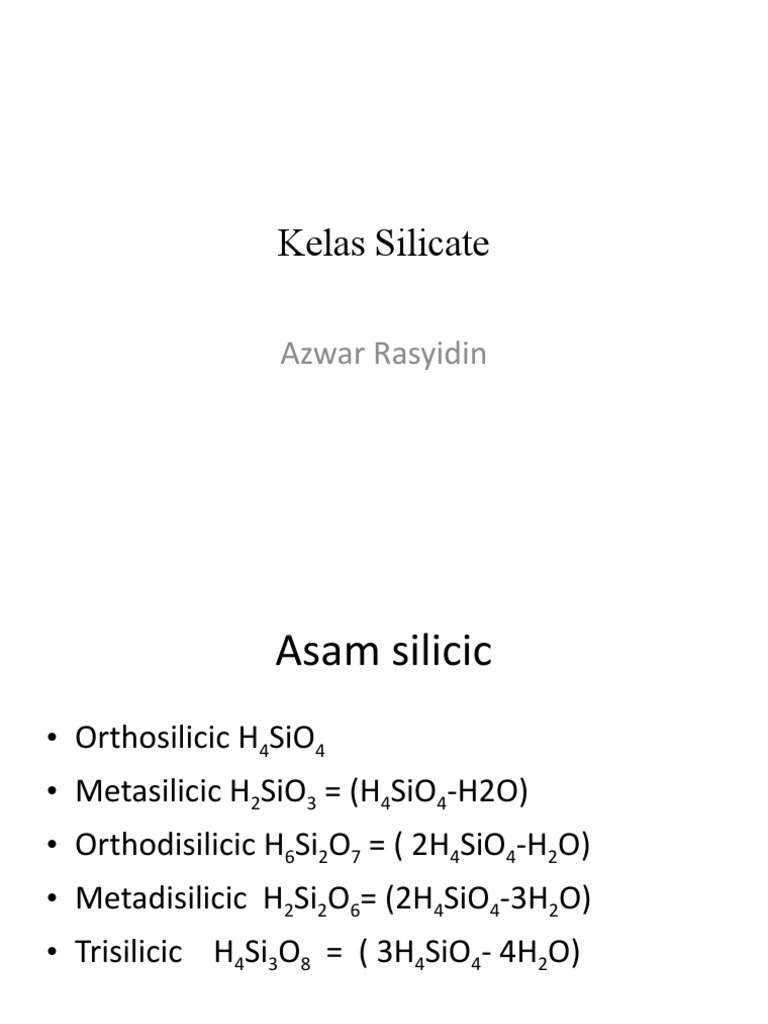 Struktur dan Klasifikasi Silikat | PDF