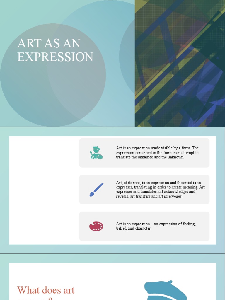 Art As An Expression | PDF | Design | Paintings