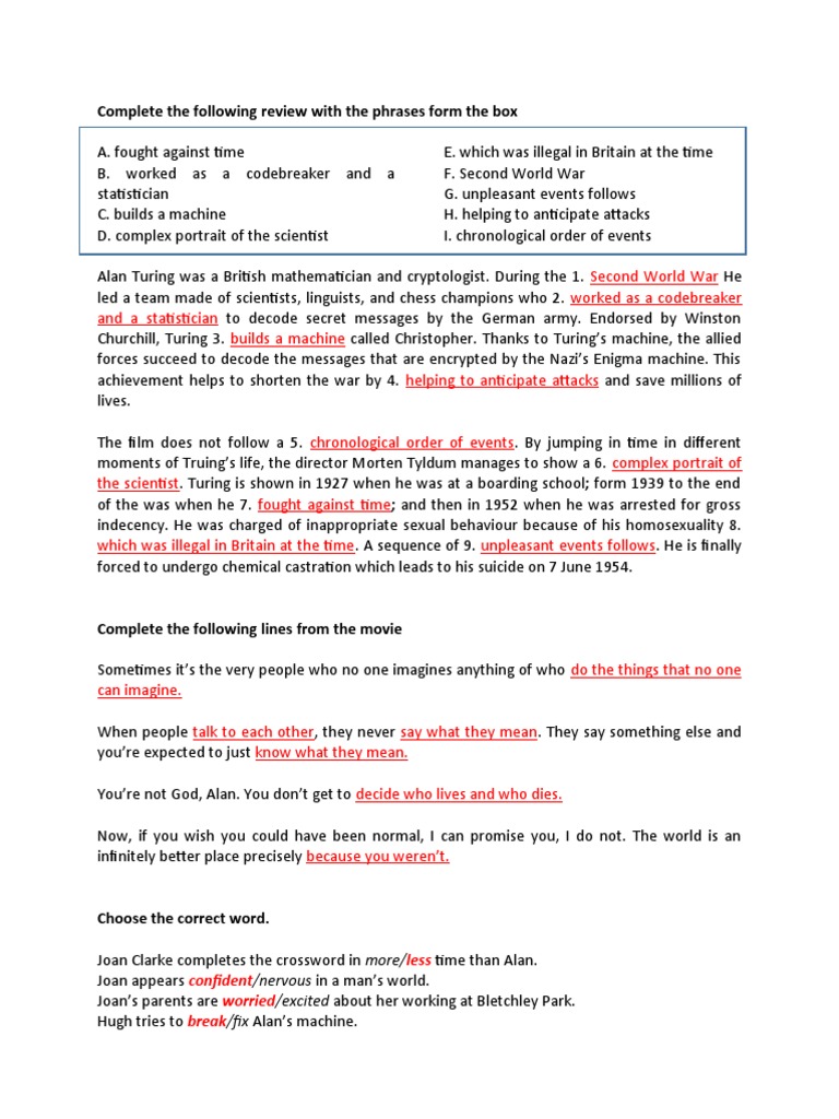 The Imitation Game | PDF | Alan Turing