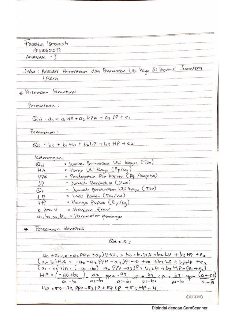 Persamaan Simultan | PDF