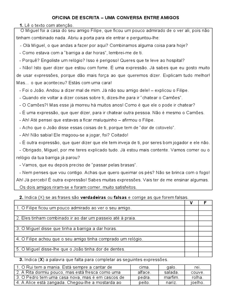 Uma Conversa Entre Amigos | PDF