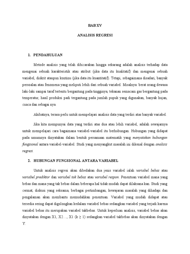 Analisis Regensi k.4 | PDF