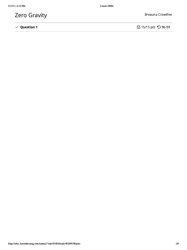 Lumen Ohm | PDF | Weightlessness | Equations