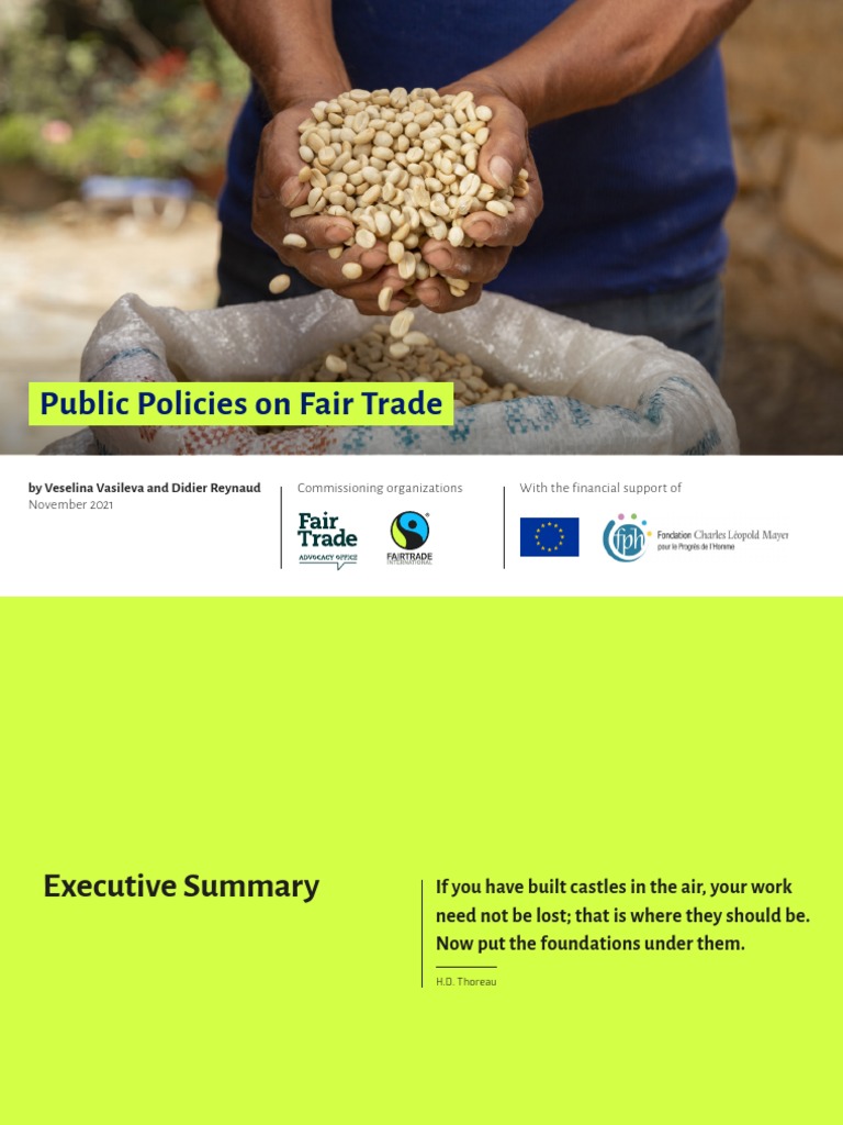 Public Policies Report FINAL | PDF | Fair Trade | Sustainability