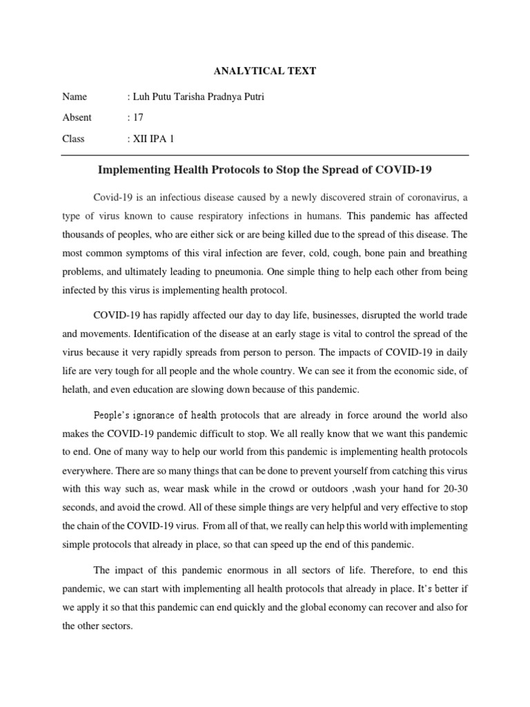 Analytical Text - Tarisha | PDF