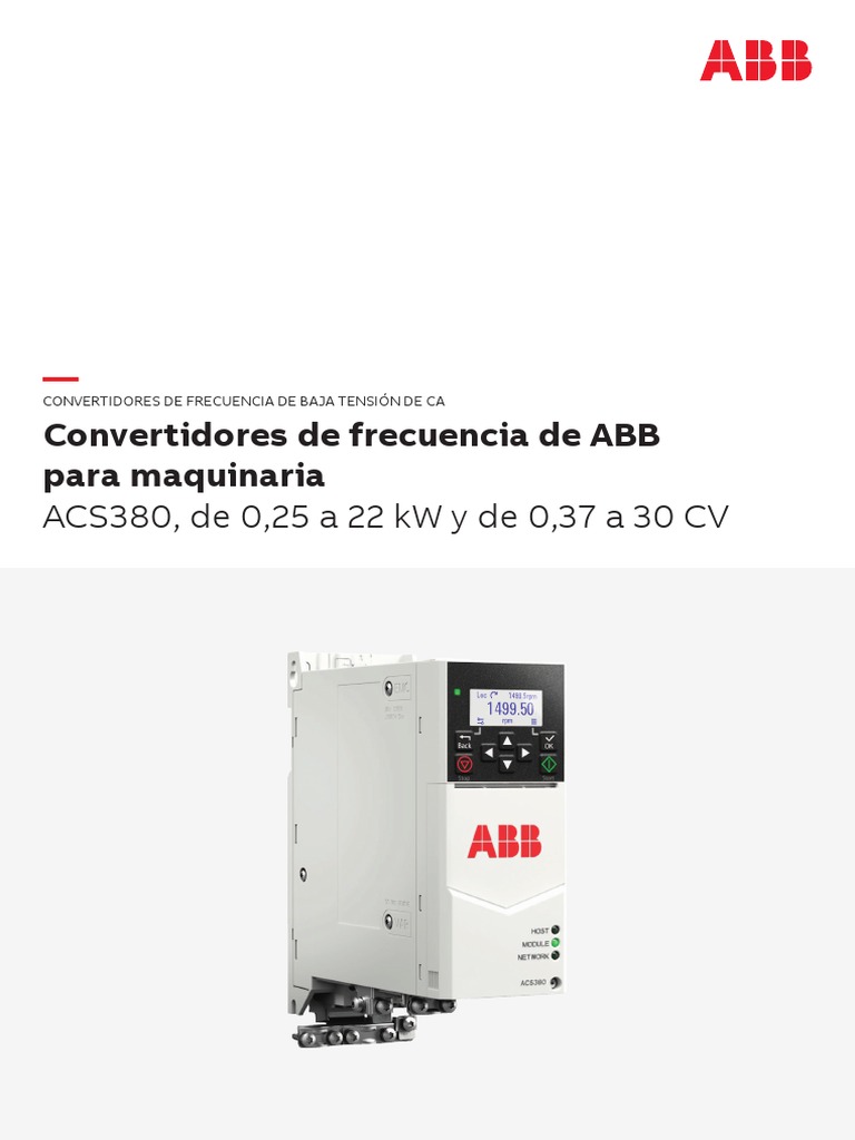 ABB ACS380 Catalog 3AUA0000187460 REVC ES - CORR | PDF | Ingeniería de ...