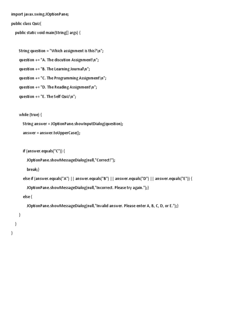 Programming Assignment Unit 2 Sample 4 | PDF