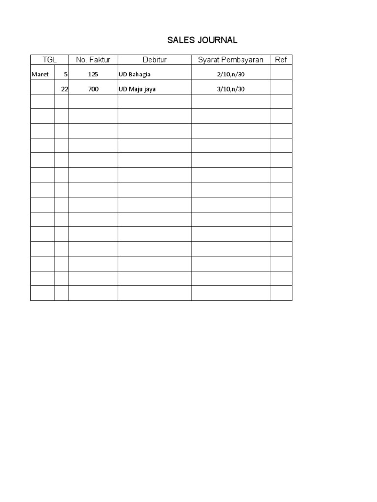 Jawaban Ud Melati Buku Besar Pembantu Utang Dan Piutang | PDF