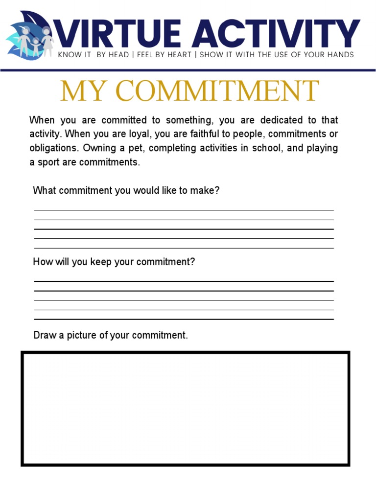 Commitment Virtue Activity | PDF | Wellness