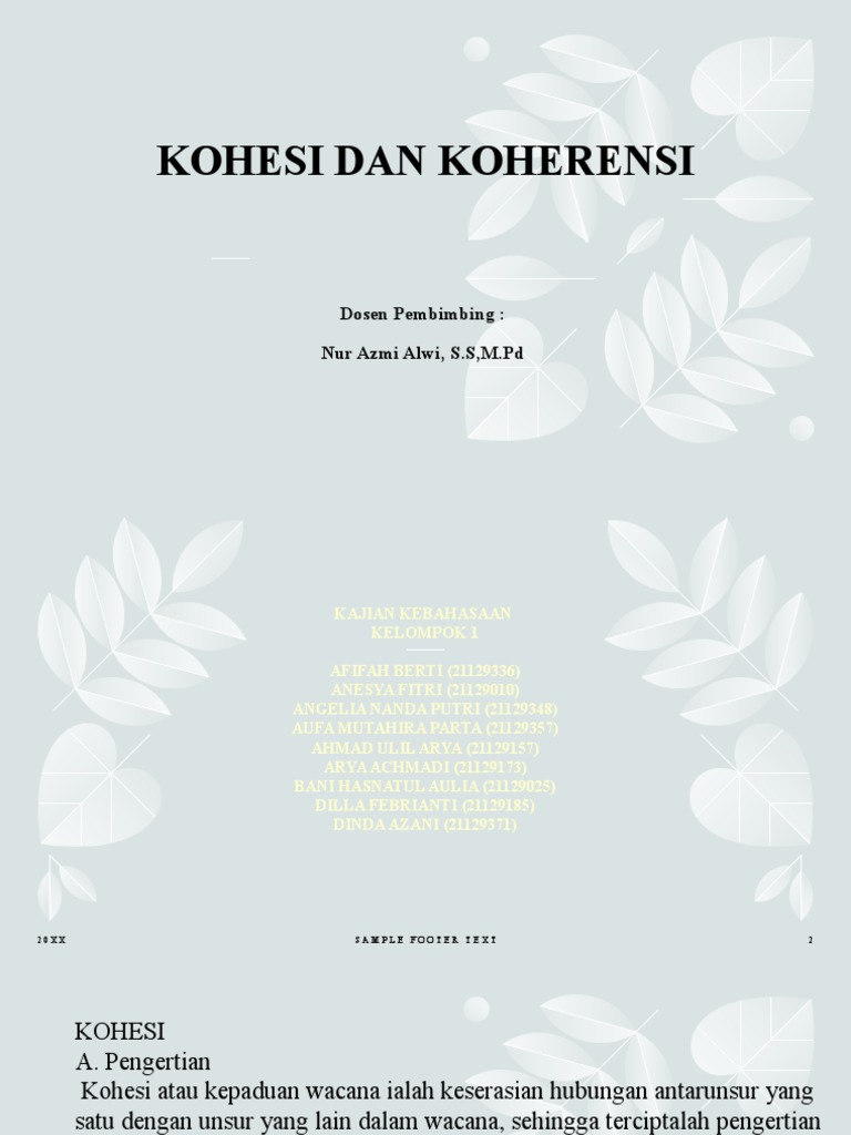 Kohesi Dan Koherensi | PDF