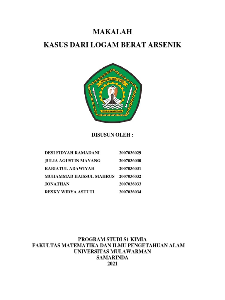 Makalah Kasus Logam Berat Arsenik Kb3 Pdf