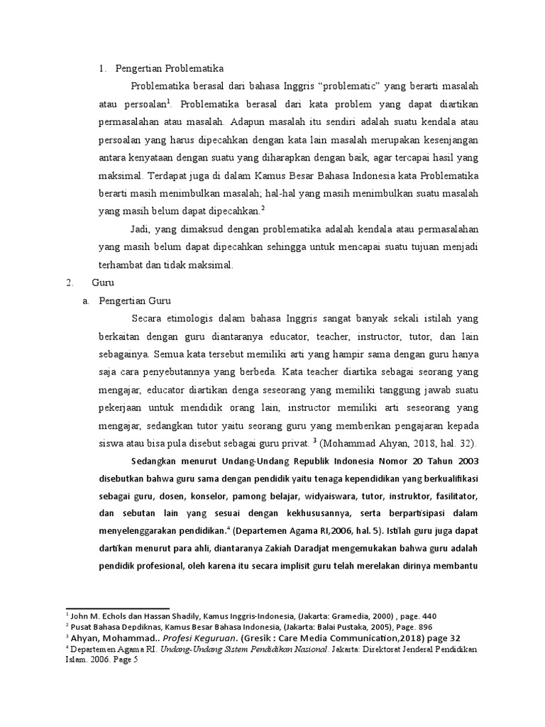 Definisi dan Arti Problematika | PDF