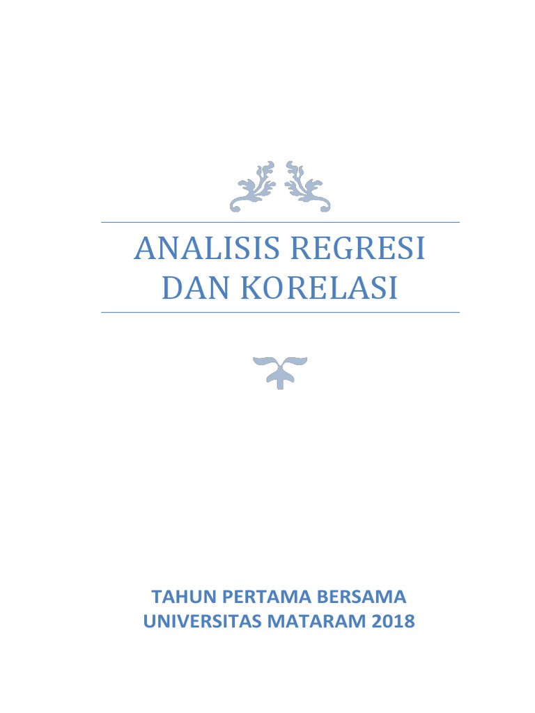 Bahan Ajar Statistika - Analisis Regresi Dan Korelasi | PDF