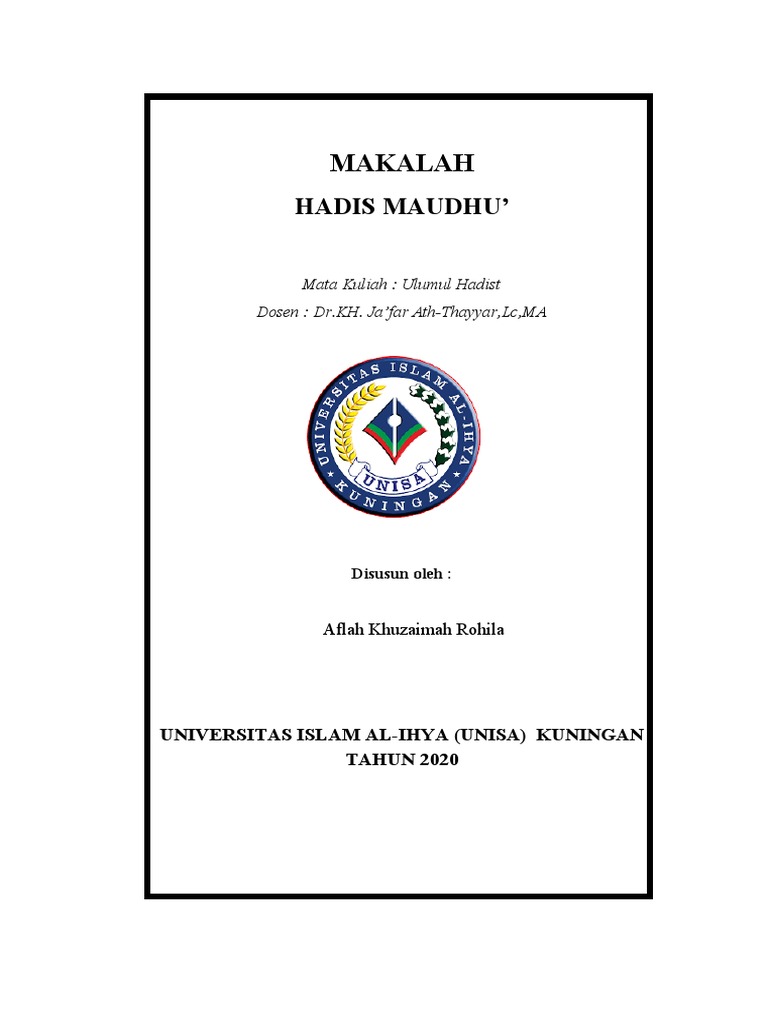 Pemahaman Hadits Maudhu' dalam Islam | PDF