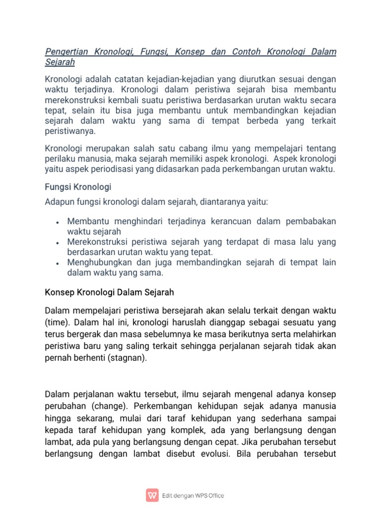 Pengertian Kronologi | PDF