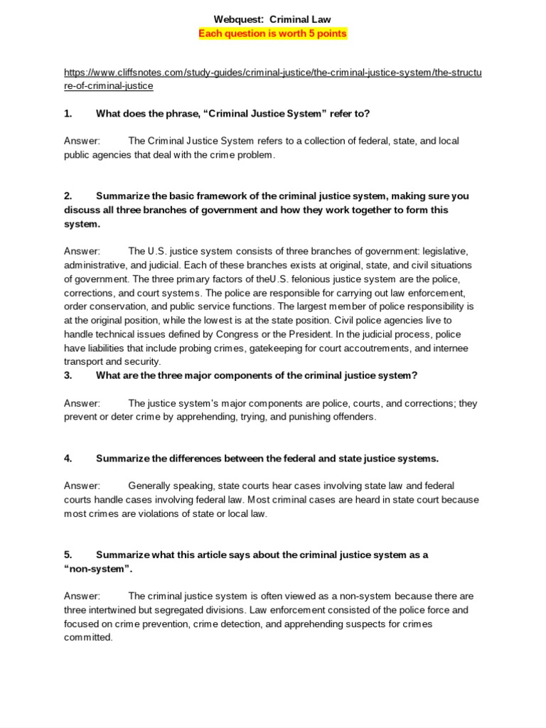 Ip41-2.01 Webquest - Criminal Law | PDF | Government | Misconduct