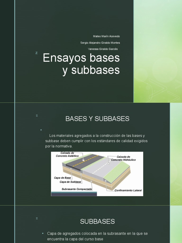 Ensayos Bases y Subbases | PDF | Química | Materiales