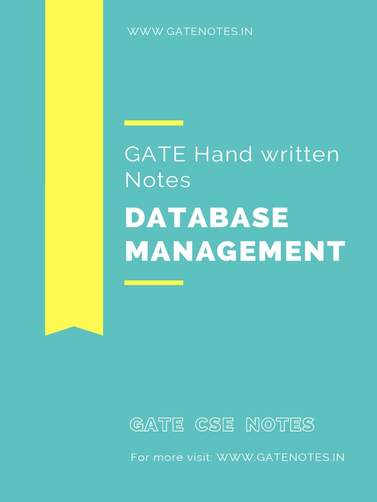 Gate Notes - DBMS(S) - Optimize | PDF Gate Notes - DBMS(S) - Optimize | PDF