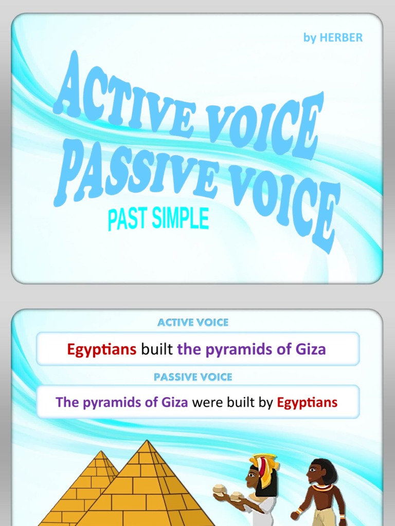 Passive Voice PPT Fun Activities Games Grammar Drills - 49418 | PDF
