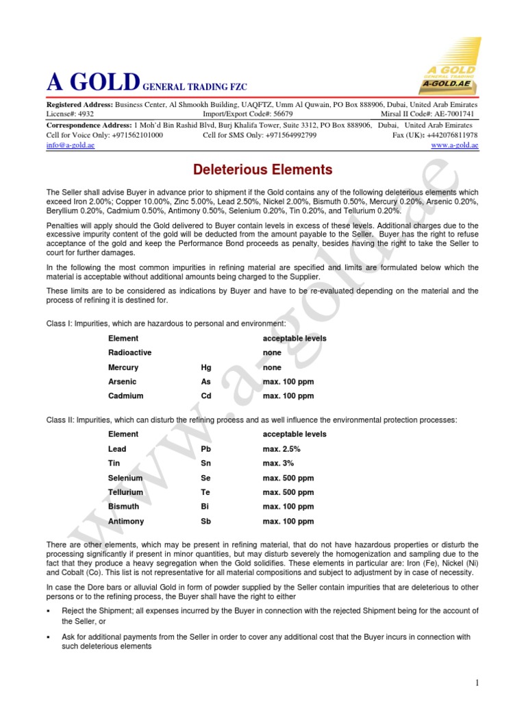 Deleterious Elements | PDF | Selenium | Tin