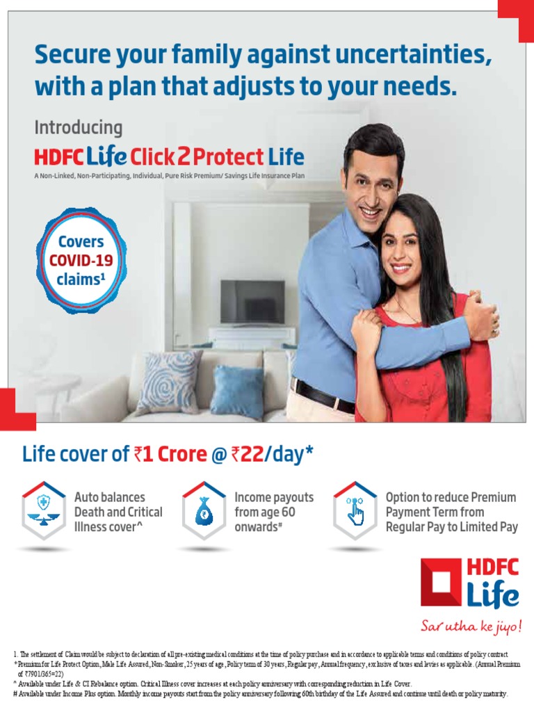 HDFC Click2protectlife Brochure | PDF | Brain Tumor | Insurance