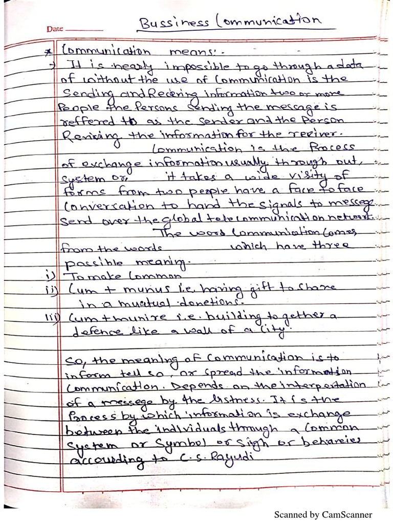 Business Communication Notes | PDF