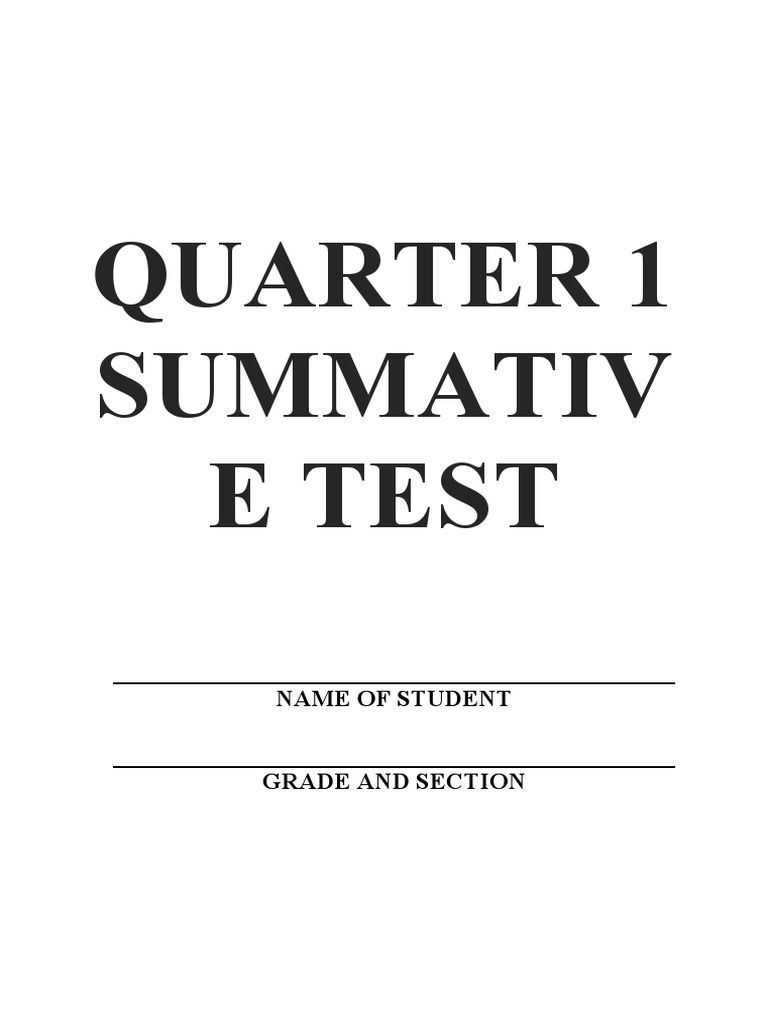 Summative Test | PDF