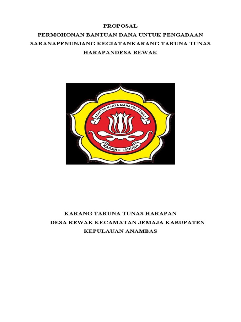 Bantuan Dana Sarana Karang Taruna Rewak | PDF | Memasak, Makanan ...