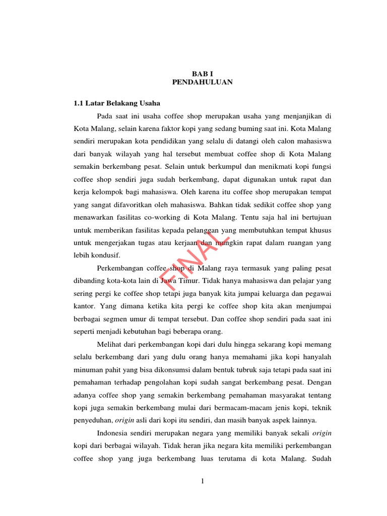 Contoh Laporan Analisis Bisnis | PDF