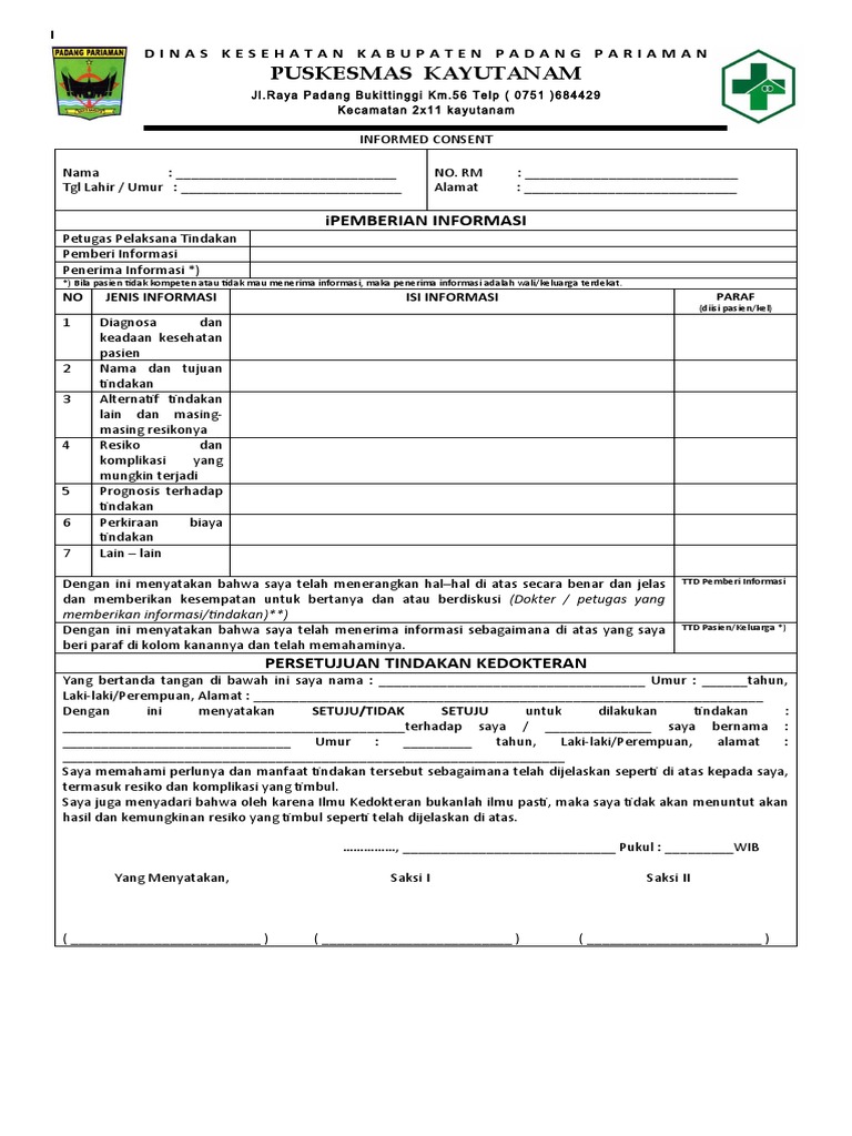 Informed Consent Akreditasi | PDF | Pengembangan Diri