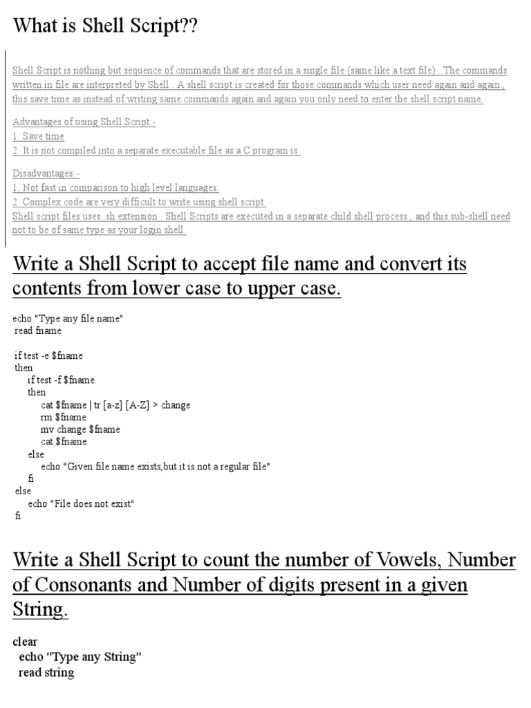 P - Many Shell Programs - 82 | PDF | Shell (Computing) | Computer File