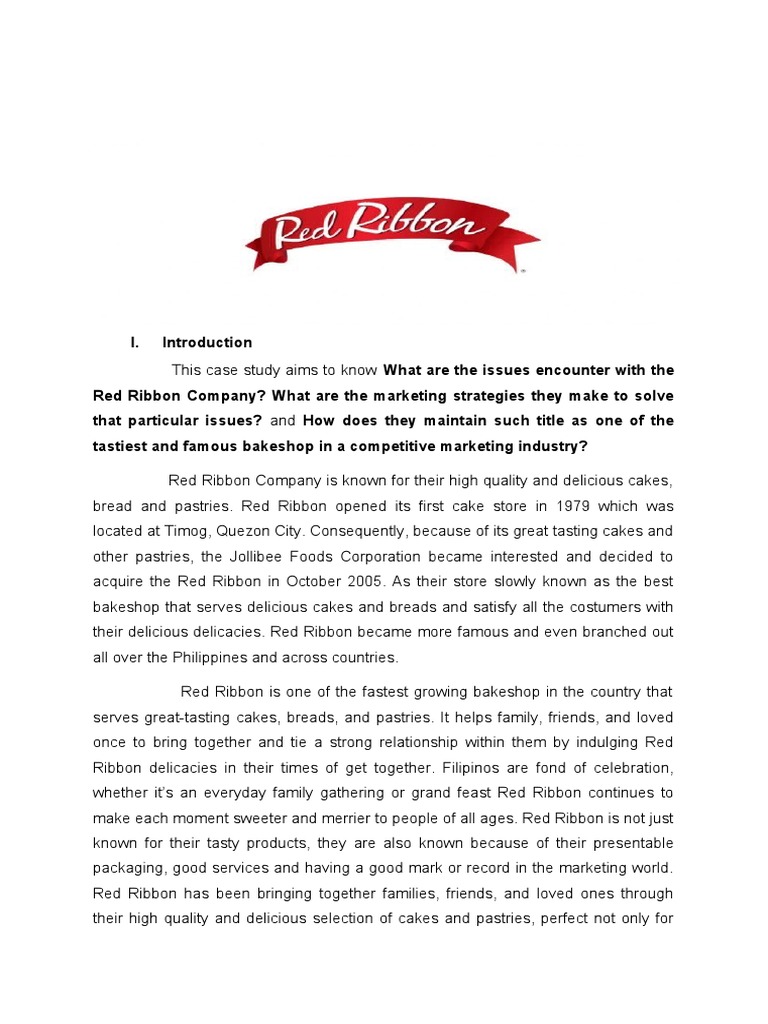 Red Ribbon Case Study | PDF | Retail | Marketing