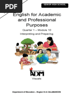 English For Academic and Professional Purposes (EAPP) : Quarter 1 ...
