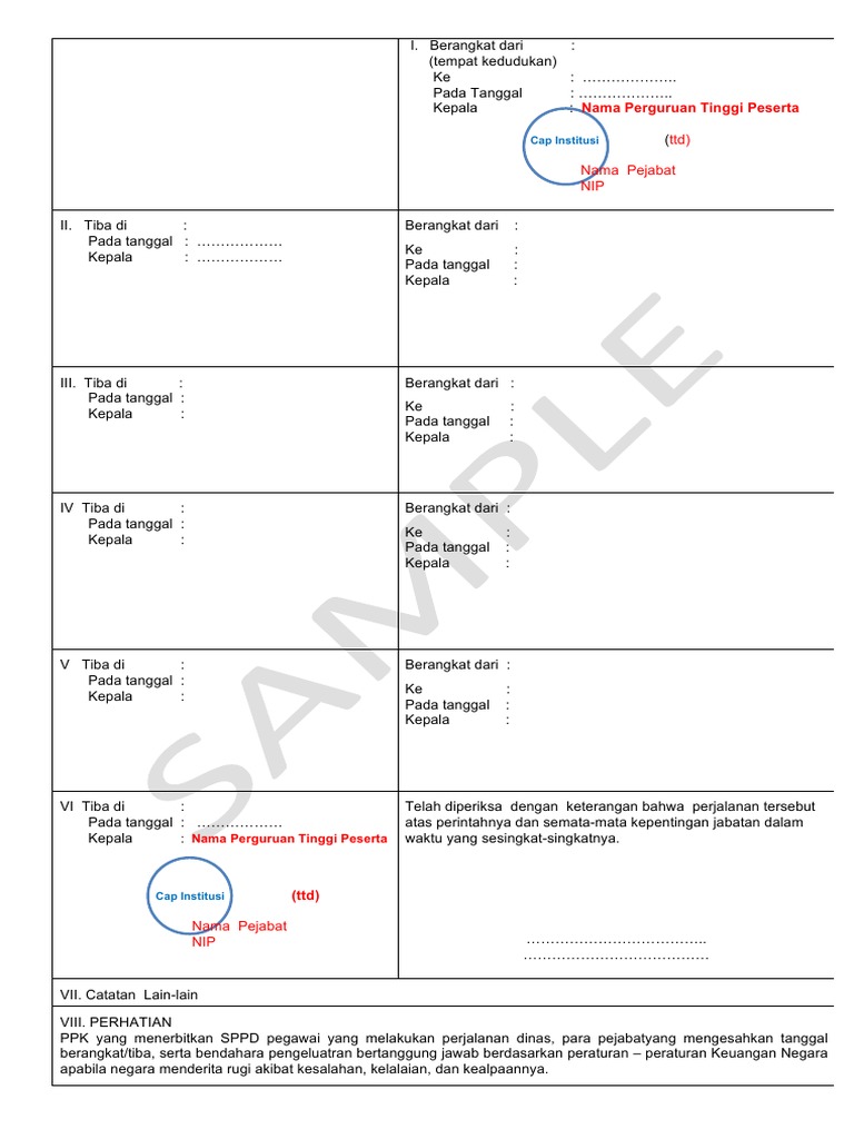 Contoh SPPD | PDF