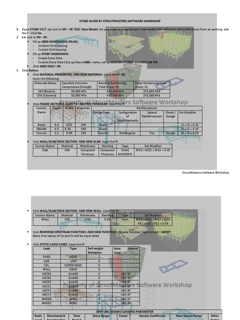 Sm-Etabs Guide | PDF | Beam (Structure) | Bending