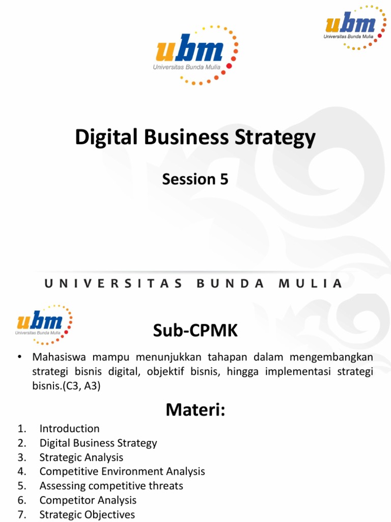 Strategi Bisnis Digital | PDF | Strategic Management | Swot Analysis